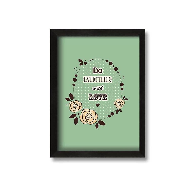 ClassicLiving Do Everything With Love - Single Picture Frame Art Prints on Canvas | Wayfair.co.uk